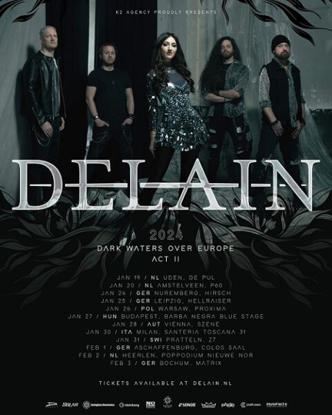 DELAIN - "Dark Waters Over Europe" Tour geht 2024 weiter! - Obliveon