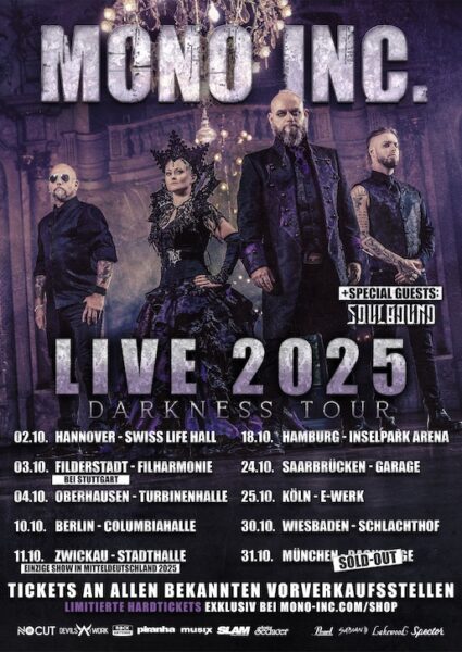 MONO INC. – Darkness Tour 2025 (mit Soulbound) - Obliveon